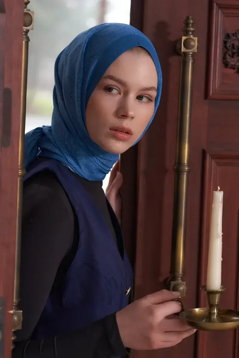 Heritage Saye Şal - İndigo HERITAGE COLLECTION ED Scarf